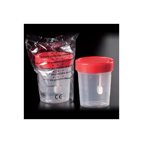 Pot à selles 150 ml PP + bouchon à vis