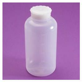 Bouteille ronde 500 ml PELD col large gradué + seal + bouchon à vis